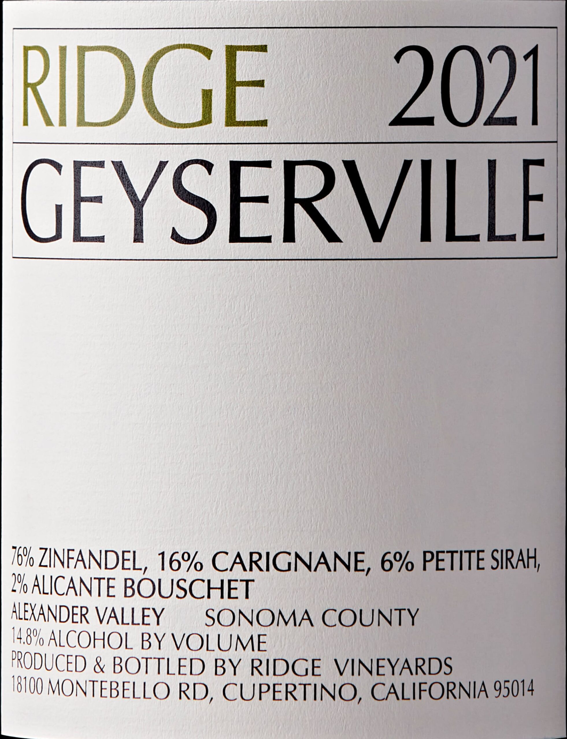 Wine of the Week: 2021 Ridge Geyserville | Laurie Daniel on Wine